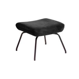 KAWOLA HOCKER LOTTE Schwarz Velvet