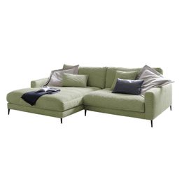 KAWOLA ECKSOFA CARA Gr&uuml;n Cord