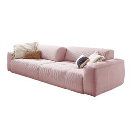 KAWOLA SOFA MIT SITZTIEFENVERSTELLUNG PALACE Pink Cord Relaxfunktion