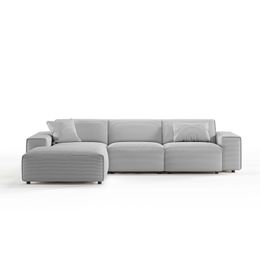 KAWOLA ECKSOFA RANI Hellgrau Cord