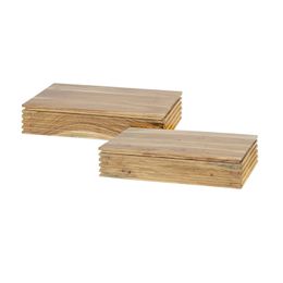 KAWOLA NACHTTISCH FIRU 2ER SET Holz Akazie