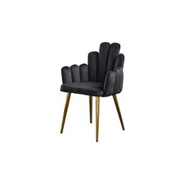 KAWOLA ESSZIMMERSTUHL FREJA Schwarz Velvet (1er-Set)