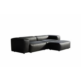 KAWOLA SOFA CELESTE Schwarz Lederfaserstoff