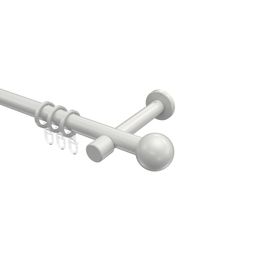 GARDINENSTANGE Prestige Luino 400 cm (geteilt in 2 x 200 cm), 1-l&auml;ufig, 20 mm &Oslash; Wei&szlig;