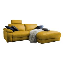 KAWOLA ECKSOFA MOTORISCHER RELAXFUNKTION LOLA Gold Webstoff Relaxfunktion
