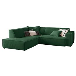 KAWOLA ECKSOFA SAMU Smaragdgr&uuml;n Cord