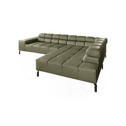 KAWOLA ECKSOFA NELSON Gr&uuml;n Leder