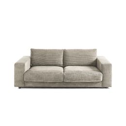 KAWOLA SOFA 2-SITZER MADELINE Grau Cord