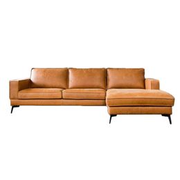 KAWOLA ECKSOFA BLOOM Braun Leder