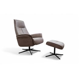 KAWOLA RELAXSESSEL JOSIANE Anthrazit Lederfaserstoff Relaxfunktion