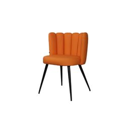 KAWOLA ESSZIMMERSTUHL JADA Orange Kunstleder (1er-Set)