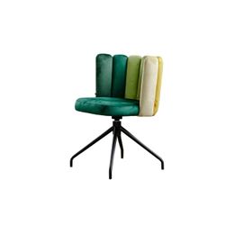 KAWOLA ESSZIMMERSTUHL JADA Gr&uuml;n Velvet Drehbar (360&deg;) (1er-Set)