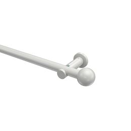 GARDINENSTANGE Platon Luino 540 cm (geteilt in 3 x 180 cm), 1-l&auml;ufig (ohne Ringe), 20 mm &Oslash; Wei&szlig;