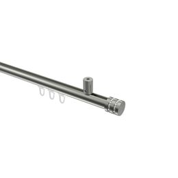 GARDINENSTANGE INNENLAUF Sonius Estana 140 cm, 1-l&auml;ufig, 20 mm &Oslash; Edelstahl-Optik