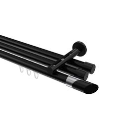 GARDINENSTANGE INNENLAUF Siteno Verano 200 cm, 3-l&auml;ufig, 20 mm &Oslash; Schwarz