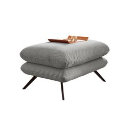 KAWOLA HOCKERBANK CHARME Hellgrau Cord
