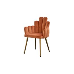 KAWOLA ESSZIMMERSTUHL FREJA Kupfer Velvet (1er-Set)
