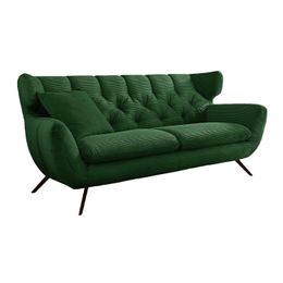 KAWOLA SOFA CHARME Smaragdgr&uuml;n Cord