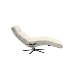 KAWOLA RELAXLIEGE ALINA Cremewei&szlig; Cord Relaxfunktion, Drehbar (360&deg;)