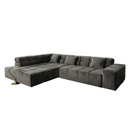 KAWOLA ECKSOFA NEVADA Grau Velvet