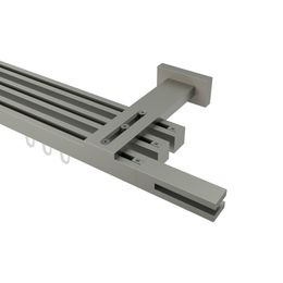 GARDINENSTANGE INNENLAUF Quadline (Multi) Diapo 180 cm, 3-l&auml;ufig, 20x20 mm Satin-Silber