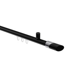 GARDINENSTANGE INNENLAUF Sonius Verano 160 cm, 1-l&auml;ufig, 20 mm &Oslash; Schwarz