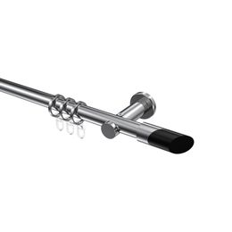GARDINENSTANGE Platon Verano 360 cm (geteilt in 2 x 180 cm), 1-l&auml;ufig, 20 mm &Oslash; Chrom
