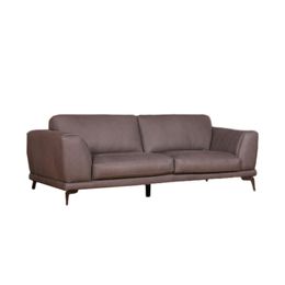 KAWOLA LEDERSOFA DESIDE Grau Leder