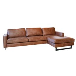 KAWOLA ECKSOFA VILNIUS Braun Lederfaserstoff