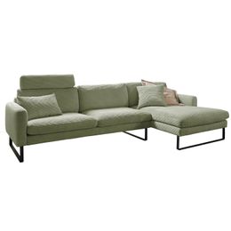 KAWOLA ECKSOFA RICARDA Dunkelgr&uuml;n Cord