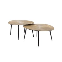 KAWOLA COUCHTISCH TIBALI 2ER SET Bronze Metall
