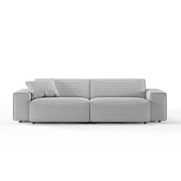 KAWOLA SOFA RANI Hellgrau Cord