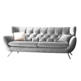 KAWOLA SOFA CHARME Silber Velvet
