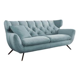 KAWOLA SOFA CHARME Blau Cord