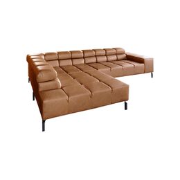 KAWOLA ECKSOFA NELSON Braun Leder