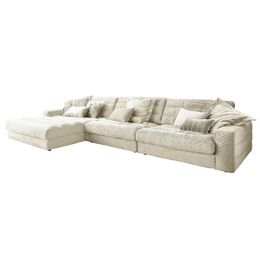 KAWOLA ECKSOFA XL LANA Cremewei&szlig; Cord