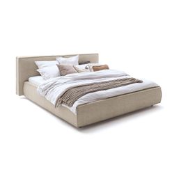 KAWOLA POLSTERBETT CARLO Taupe Flachgewebe