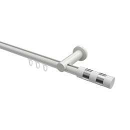GARDINENSTANGE INNENLAUF Platon Mavell 520 cm (geteilt in 4 x 130 cm), 1-l&auml;ufig, 20 mm &Oslash; Wei&szlig;