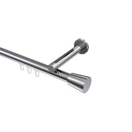 GARDINENSTANGE INNENLAUF Siteno Sitra 360 cm (geteilt in 2 x 180 cm), 1-l&auml;ufig, 20 mm &Oslash; Chrom
