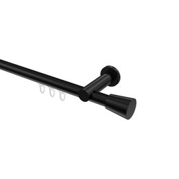 GARDINENSTANGE INNENLAUF Platon Sitra 320 cm (geteilt in 2 x 160 cm), 1-l&auml;ufig, 20 mm &Oslash; Schwarz