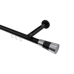 GARDINENSTANGE INNENLAUF Siteno Tanara 140 cm, 1-l&auml;ufig, 20 mm &Oslash; Schwarz