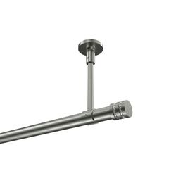 GARDINENSTANGE Sonette Estana 240 cm (geteilt in 2 x 120 cm), 1-l&auml;ufig, 20 mm &Oslash; Edelstahl-Optik