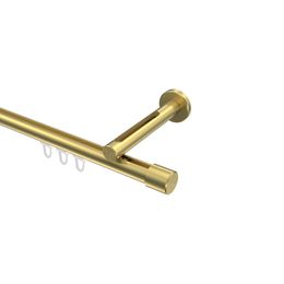 GARDINENSTANGE INNENLAUF Siteno Santo 300 cm (geteilt in 3 x 100 cm), 1-l&auml;ufig, 20 mm &Oslash; Messing-Optik