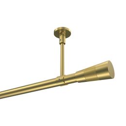GARDINENSTANGE Sonette Tanara 280 cm (geteilt in 2 x 140 cm), 1-l&auml;ufig, 20 mm &Oslash; Messing-Optik