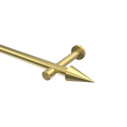 GARDINENSTANGE Prestige Savio 400 cm (geteilt in 2 x 200 cm), 1-l&auml;ufig (ohne Ringe), 20 mm &Oslash; Messing-Optik