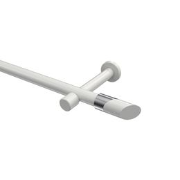 GARDINENSTANGE Prestige Verano 140 cm, 1-l&auml;ufig (ohne Ringe), 20 mm &Oslash; Wei&szlig;