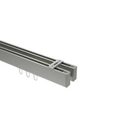 GARDINENSTANGE INNENLAUF Smartline Paxo 100 cm, 2-l&auml;ufig, 14x35 mm Edelstahl-Optik