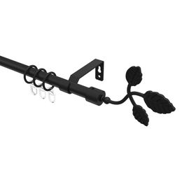 GARDINENSTANGE Olymp Alessia 160 cm, 1-l&auml;ufig, 16 mm &Oslash; Schwarz