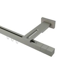 GARDINENSTANGE INNENLAUF Quadline (Multi) Cubes 100 cm, 1-l&auml;ufig, 20x20 mm Satin-Silber
