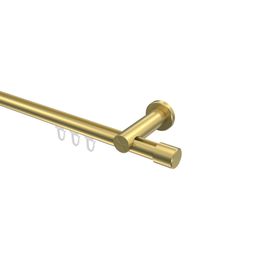 GARDINENSTANGE INNENLAUF Platon Santo 200 cm, 1-l&auml;ufig, 20 mm &Oslash; Messing-Optik